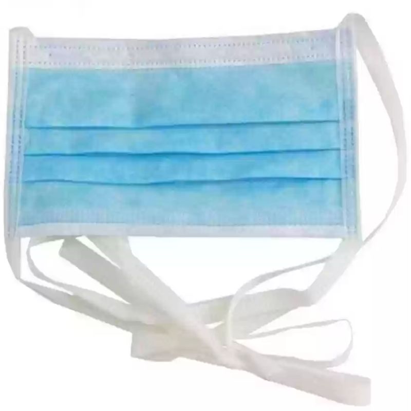 3 Ply Non-Woven Face Mask, Tie Back - medicaltradehub.com